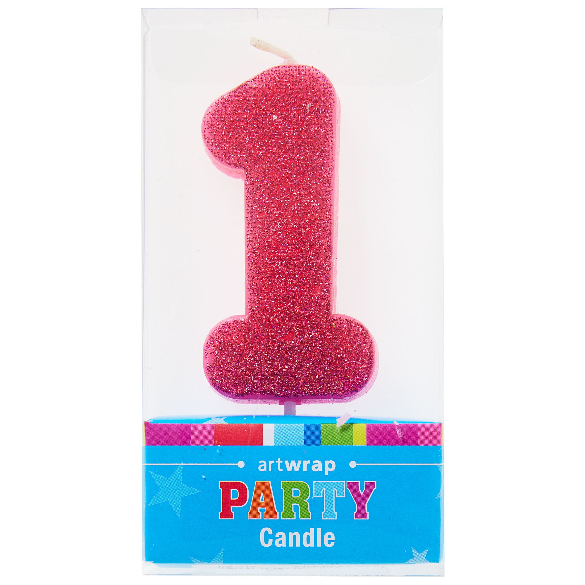 Artwrap Number 1 Glitter Candle - Pink – The Reject Shop