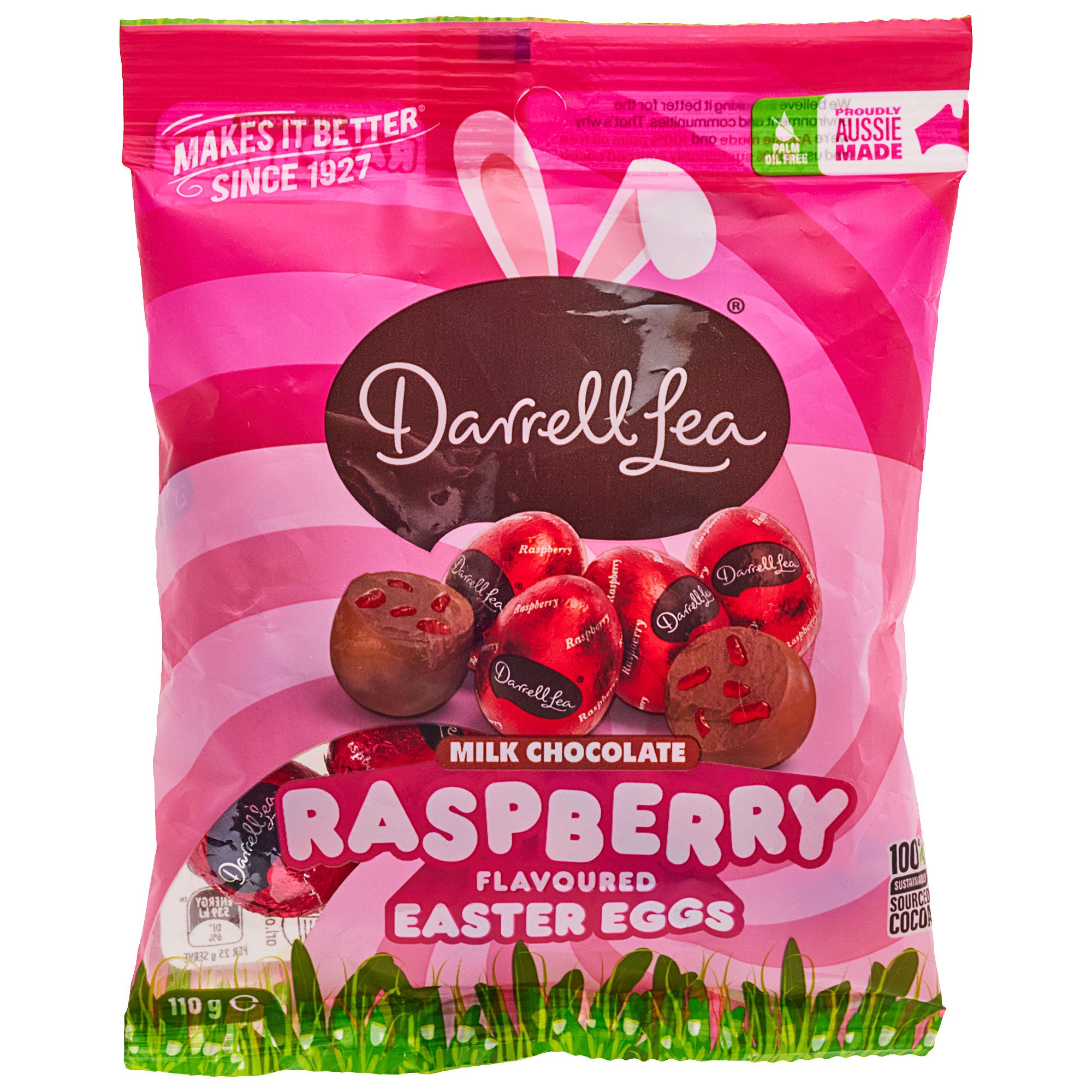 Darrell Lea Choc Hunt Eggs Raspberry 110g – The Reject Shop