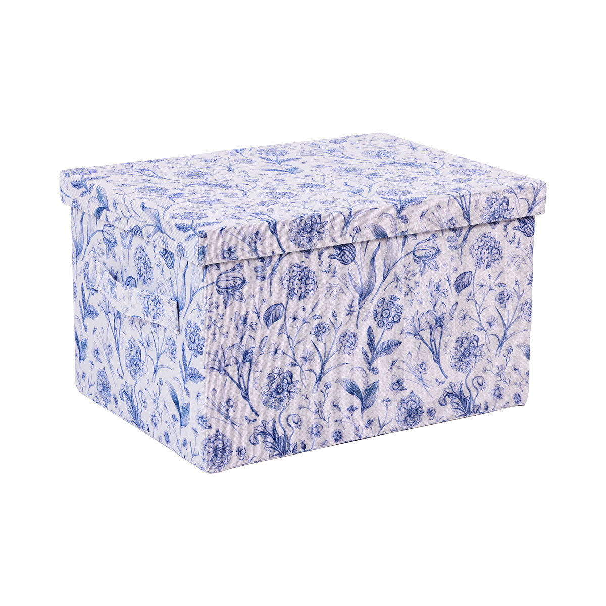 Lidded Storage Box Blue Floral Large – The Reject Shop