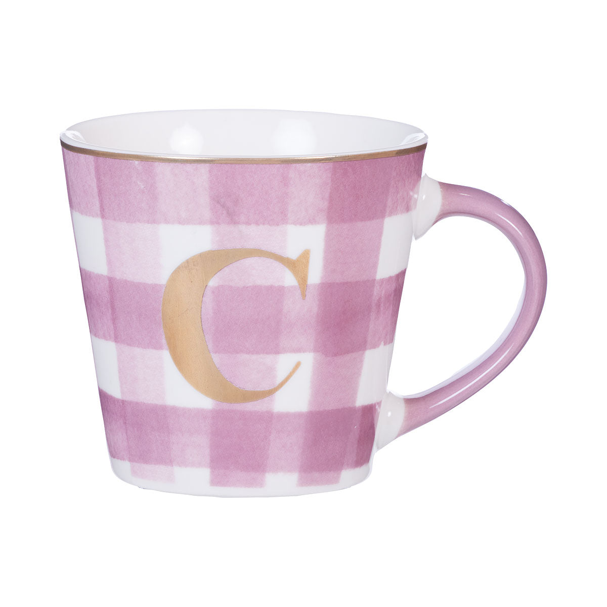 Gingham Mug Monogram CJK 350mL – The Reject Shop