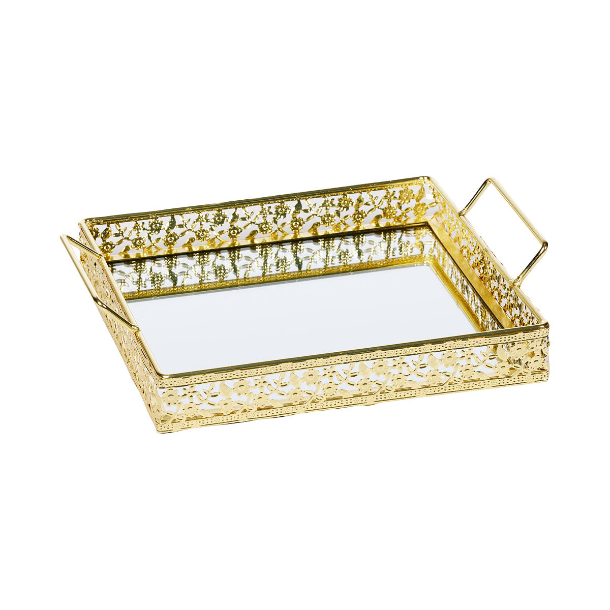 Golden Rectangular Metal Tray 20cm – The Reject Shop
