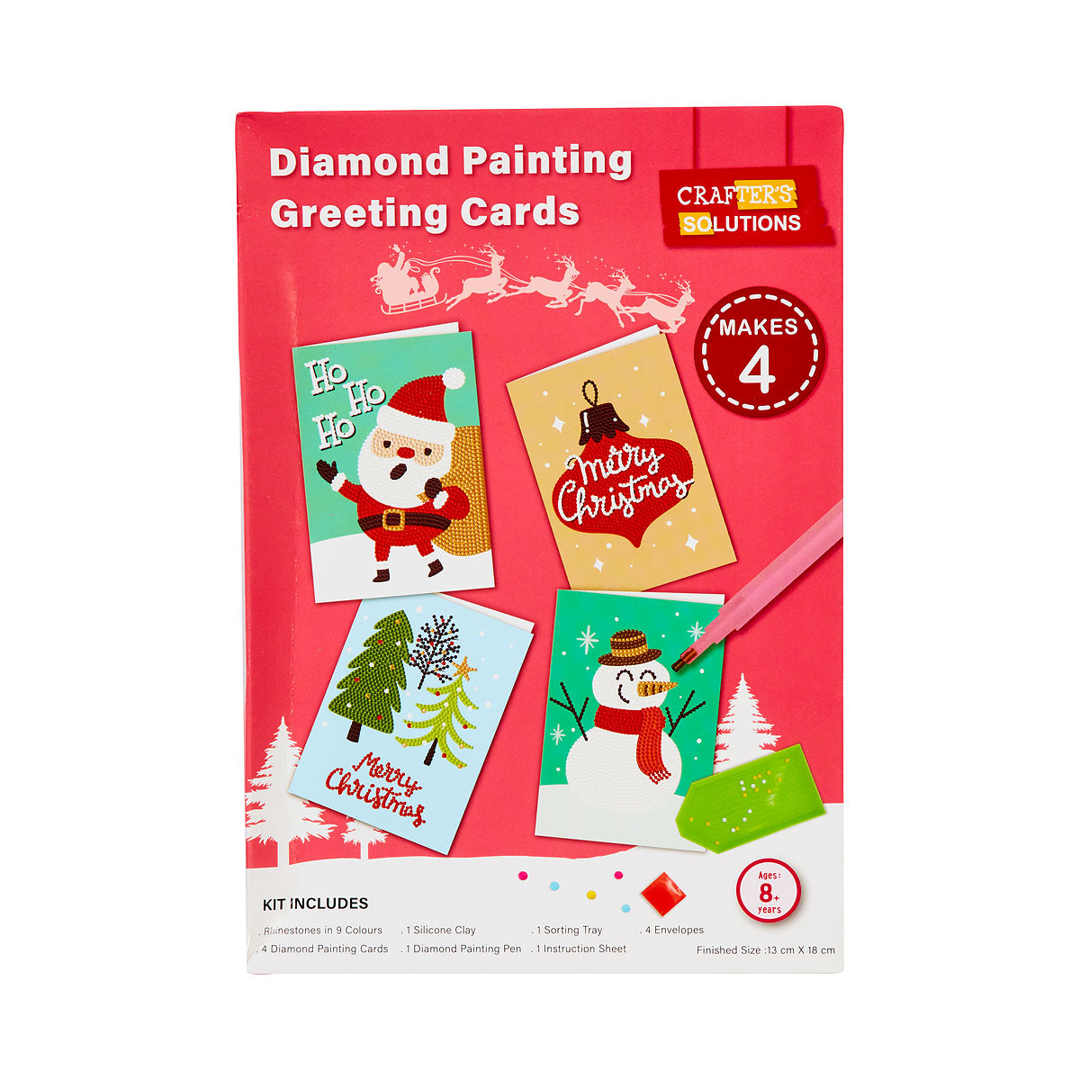 Christmas Diamond Painting Card 4pk – The Reject Shop