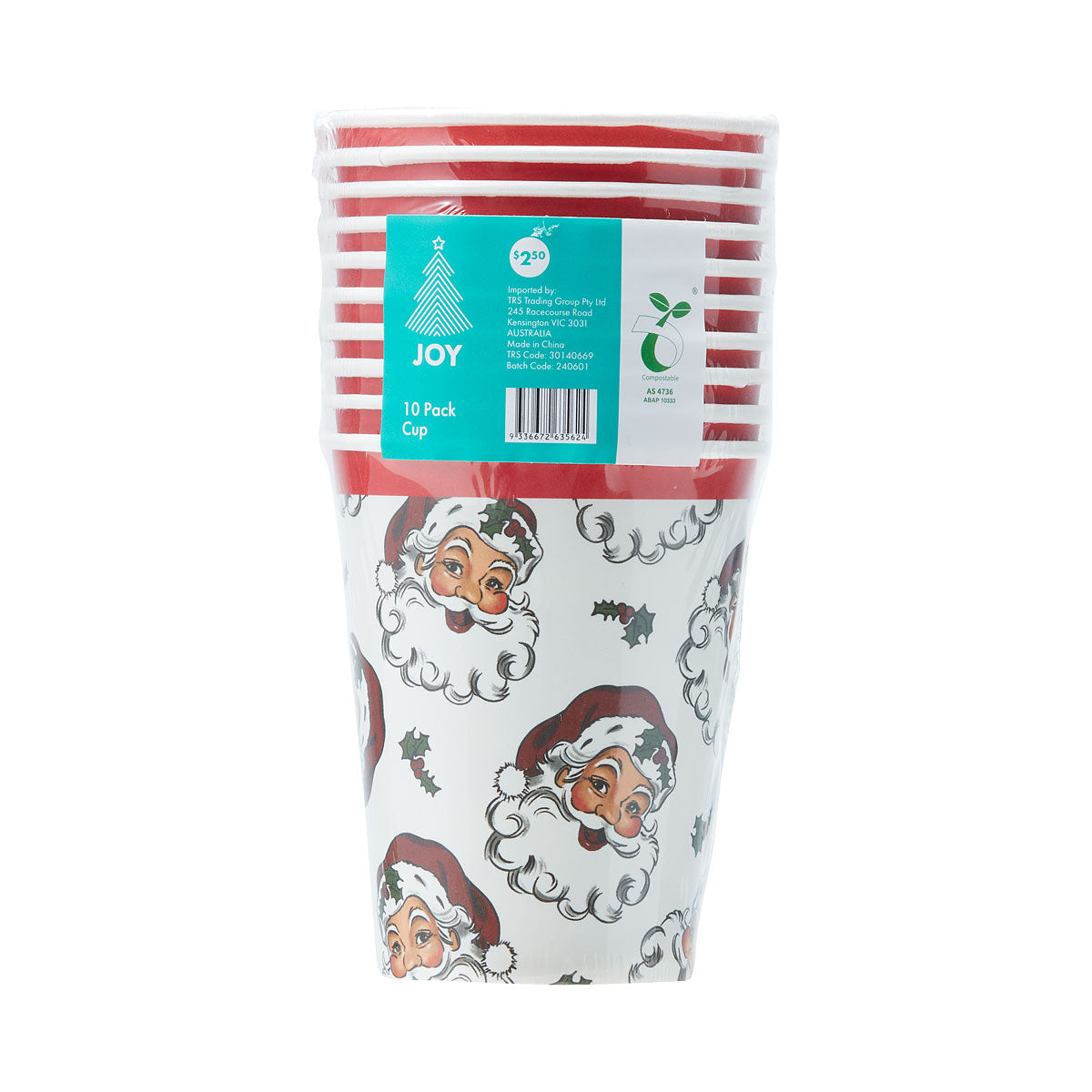 Christmas Paper Cup Santa/Stripe 10pk – The Reject Shop