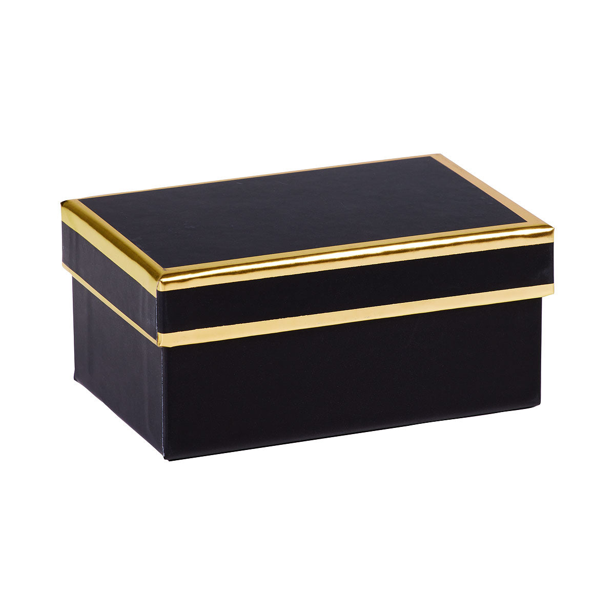 Gift Box Black Gold Trim 13.5x9x6.2cm – The Reject Shop