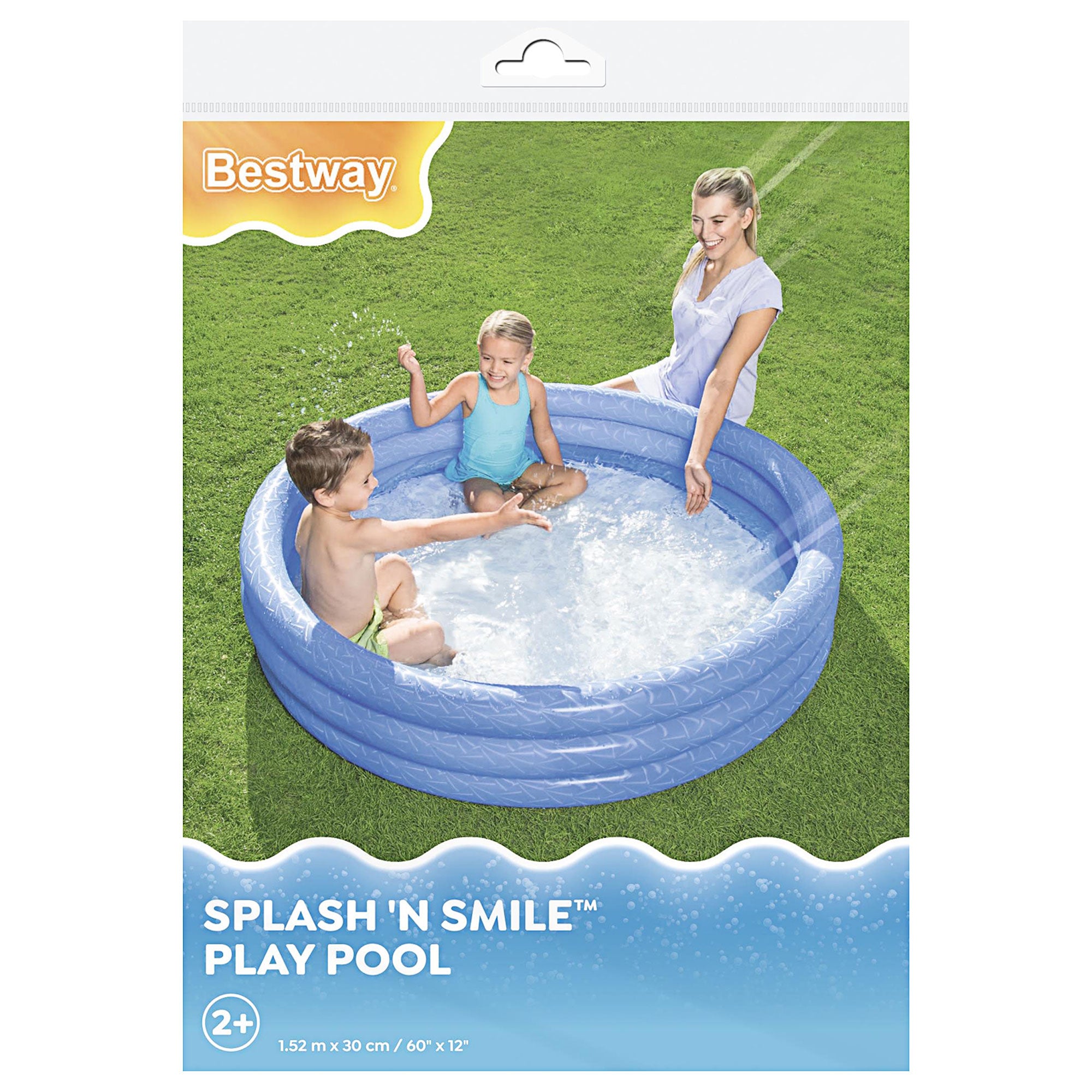 Bestway Play Pool L152 x W152 x H30cm – The Reject Shop