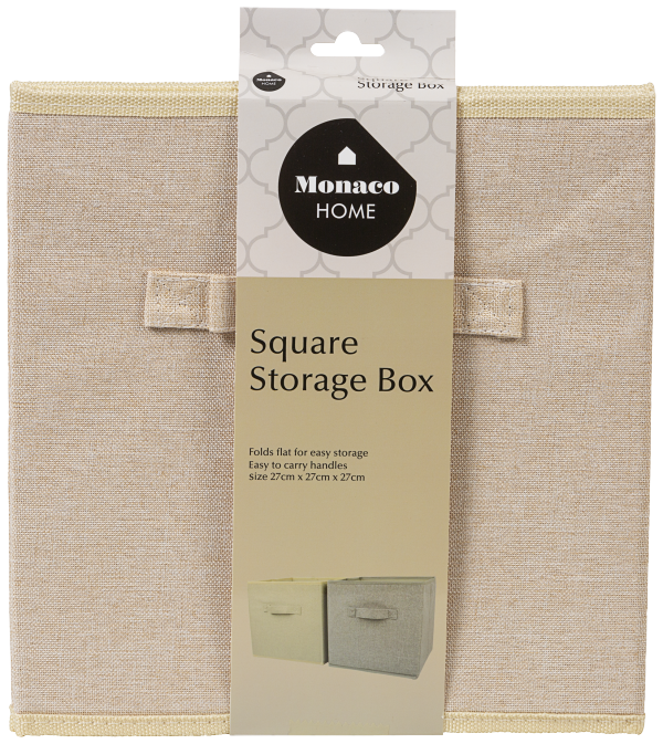 Linen Look Cube 27cm – The Reject Shop