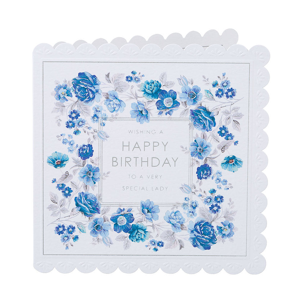 Cute Blue Flowers Birthday Card | The Reject Shop