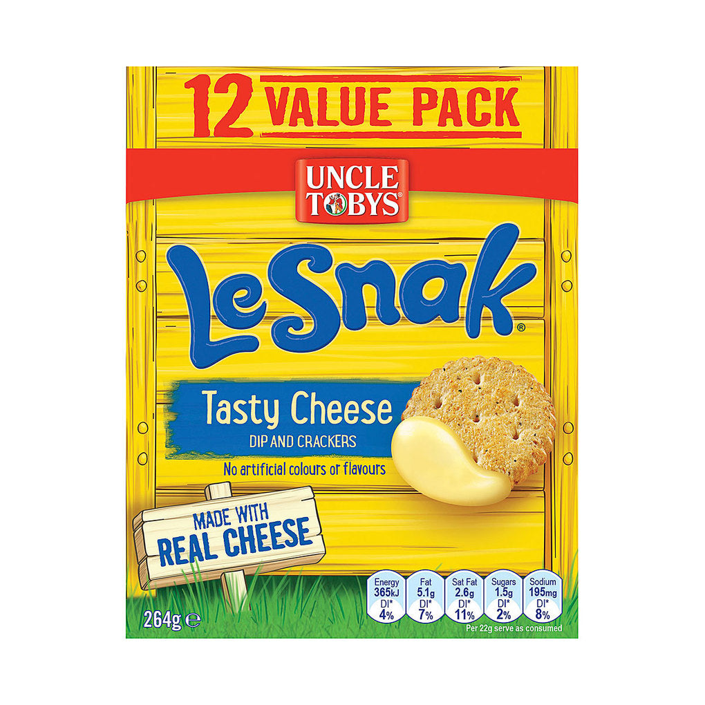 Uncle Toby's LeSnak Tasty Cheese 12pk | The Reject Shop