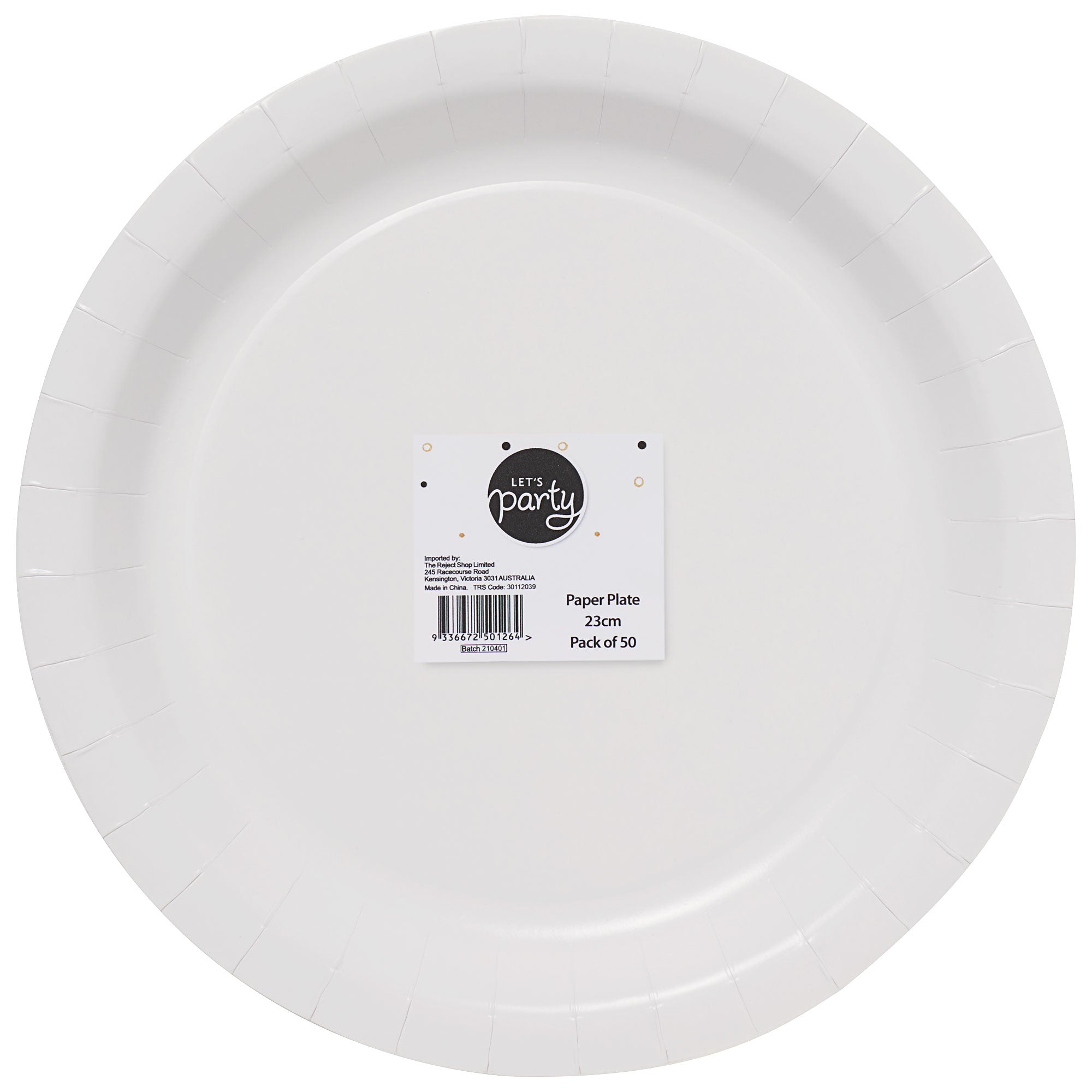 Paper Plate 23cm Pk50 White – The Reject Shop