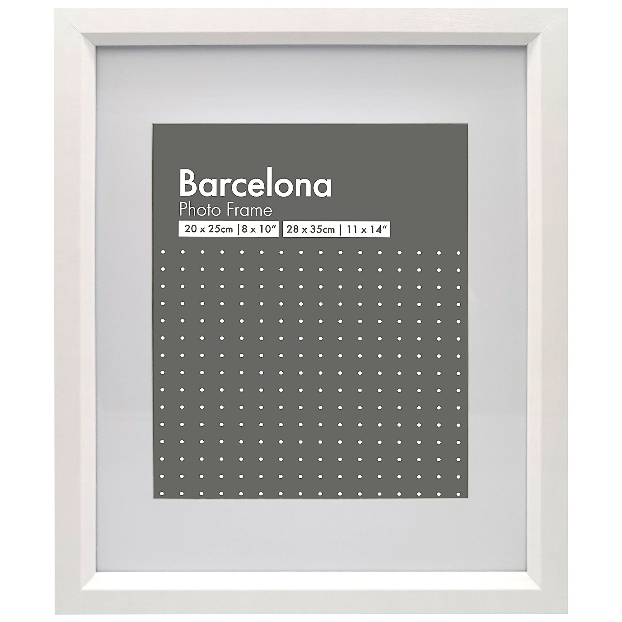 Barcelona Frame White 11x14cm/8x10 – The Reject Shop