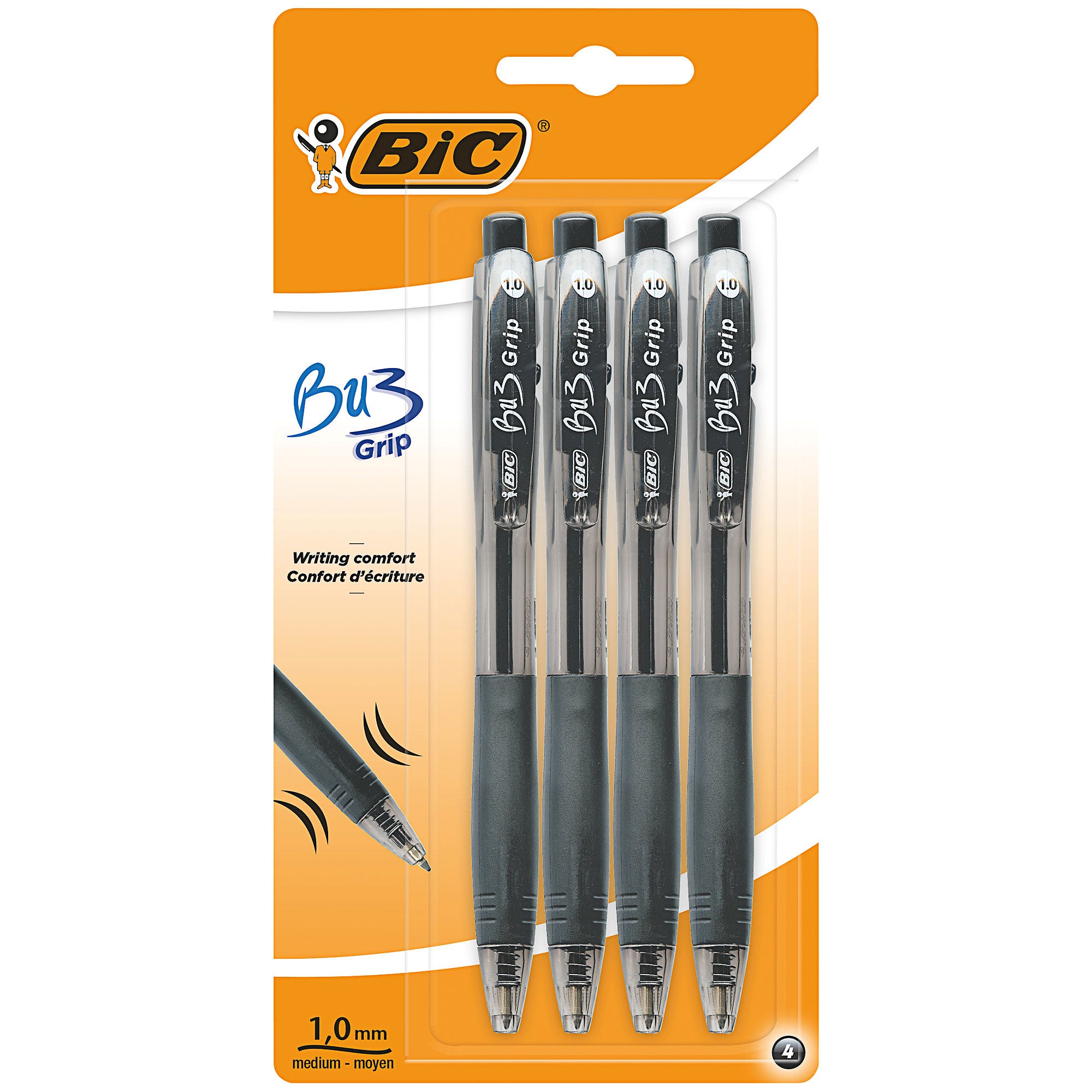 Bic Bu3 Grip Black 4pk – The Reject Shop