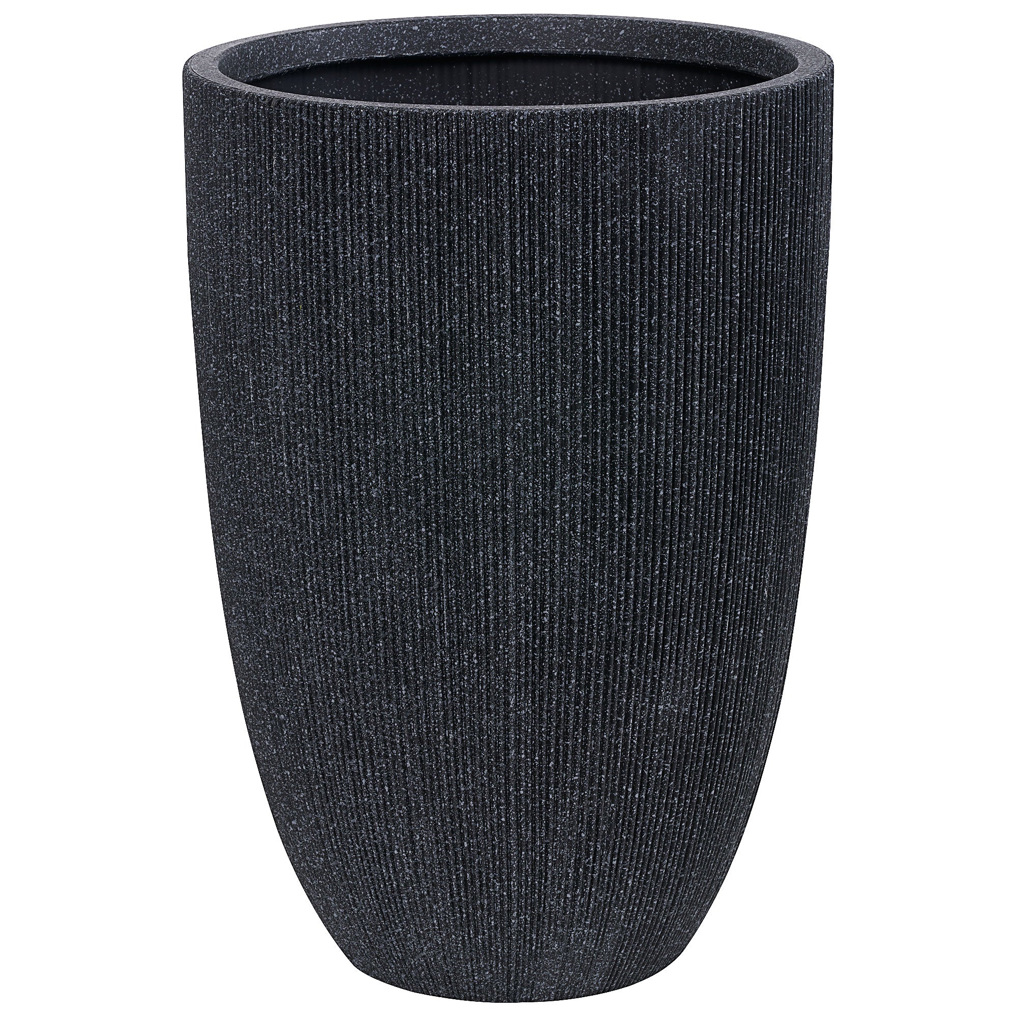 Resin Vertical Ribbed Pot Large – The Reject Shop