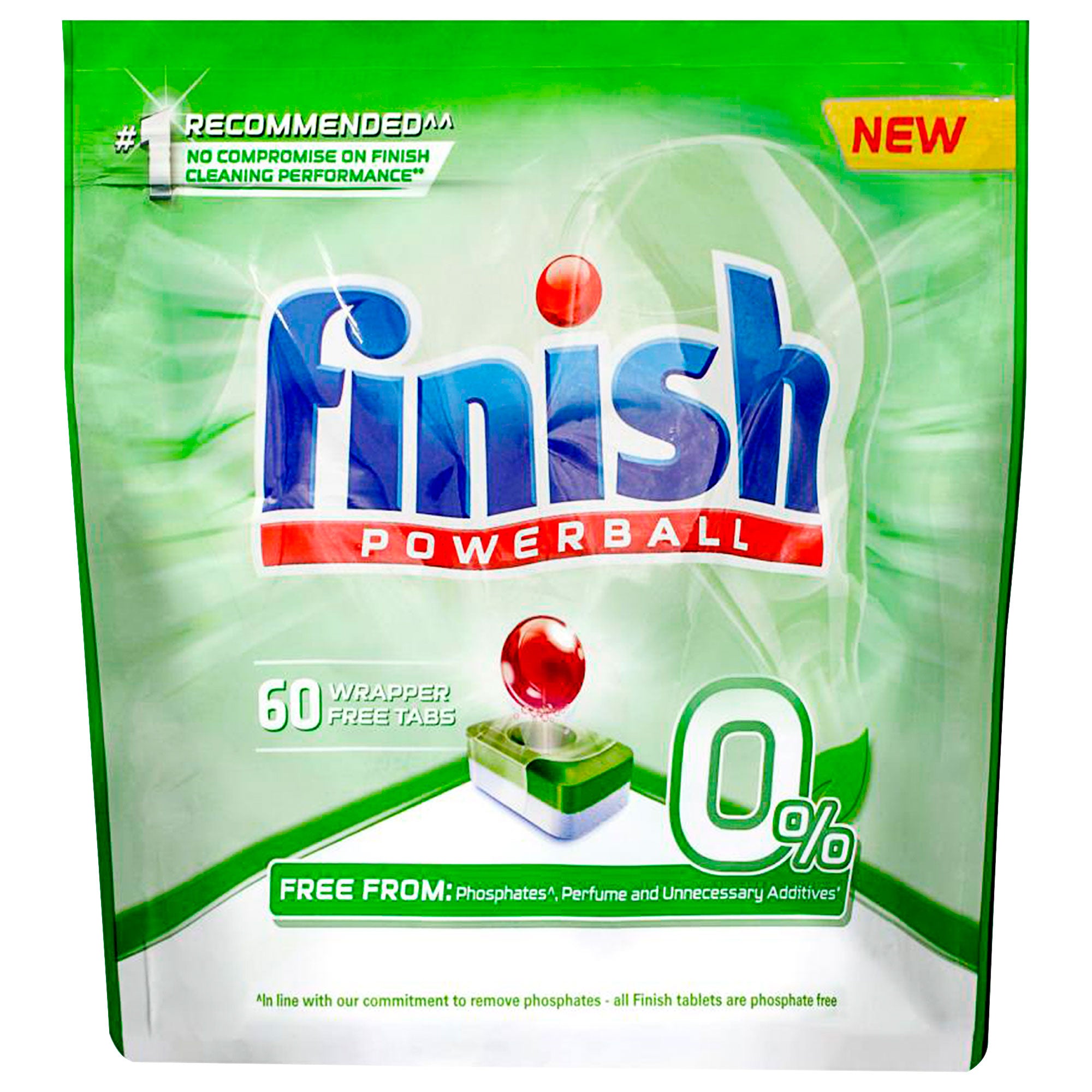 Finish Powerball Dishwasher Tablets Wrapper-Free 60pk – The Reject Shop