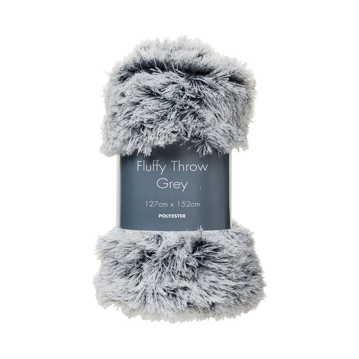 Fluffy Throw Two-Tone 127x152cm Grey – The Reject Shop