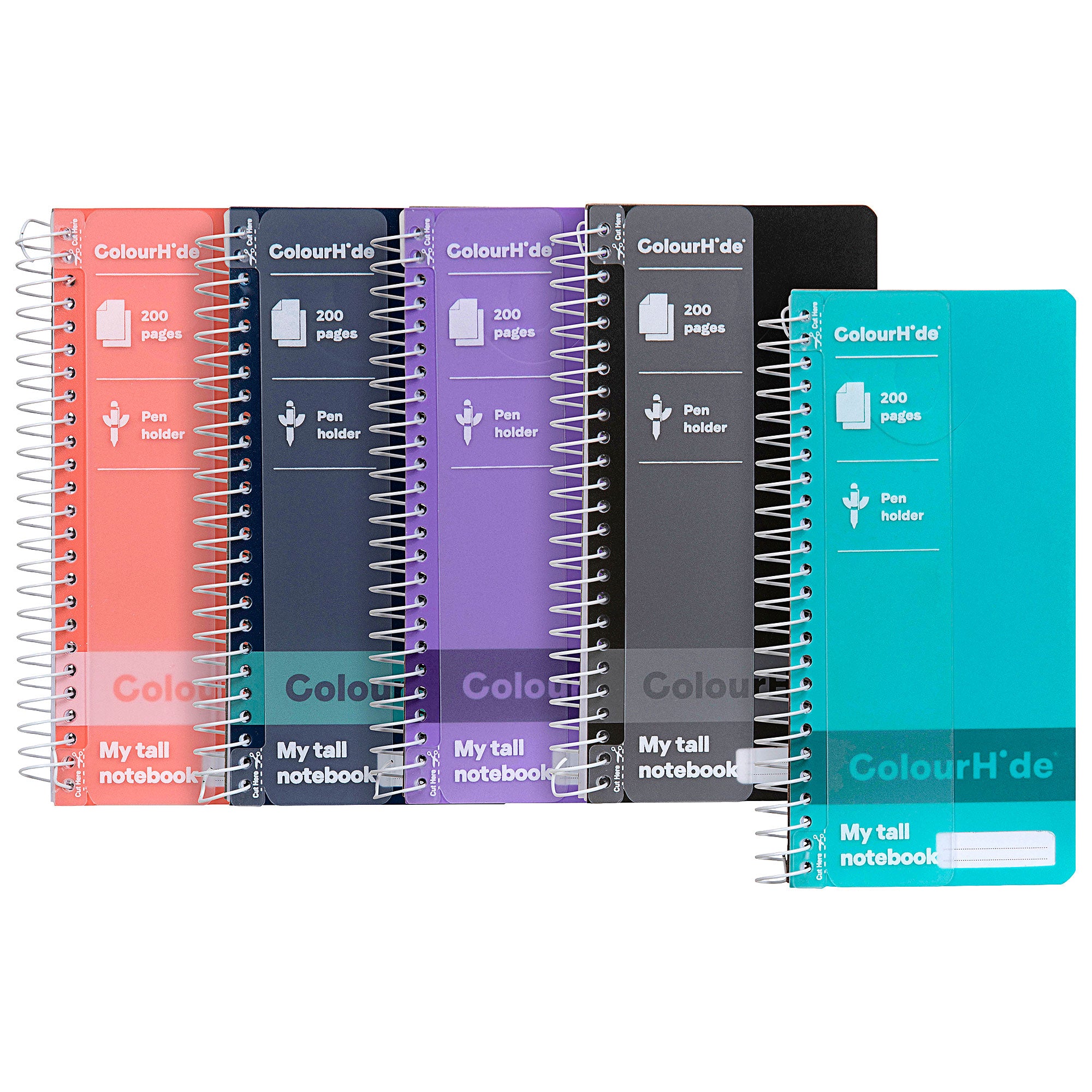 200pg Tall Notebook Assorted – The Reject Shop