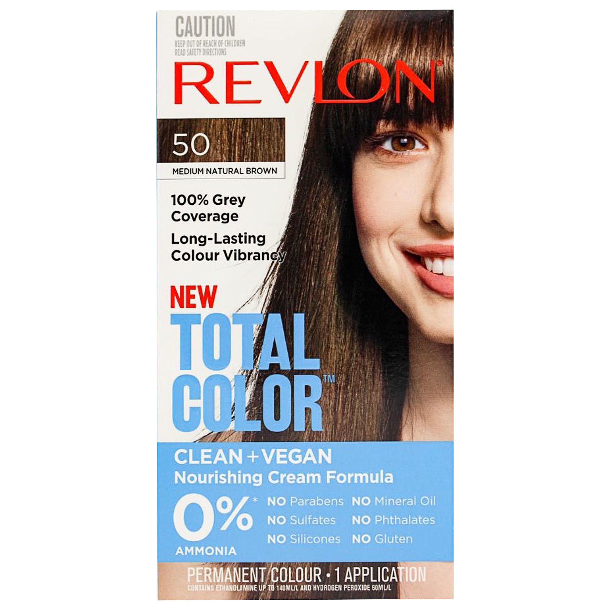 Revlon Total Color Permanent Hair Dye 50 Medium Natural Brown – The ...