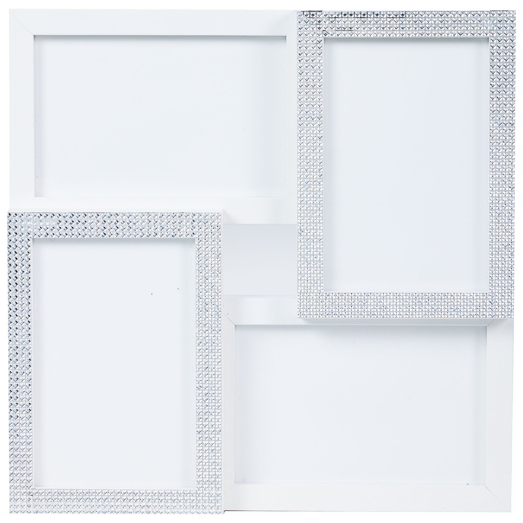 4-Window Collage Frame Diamante White – The Reject Shop
