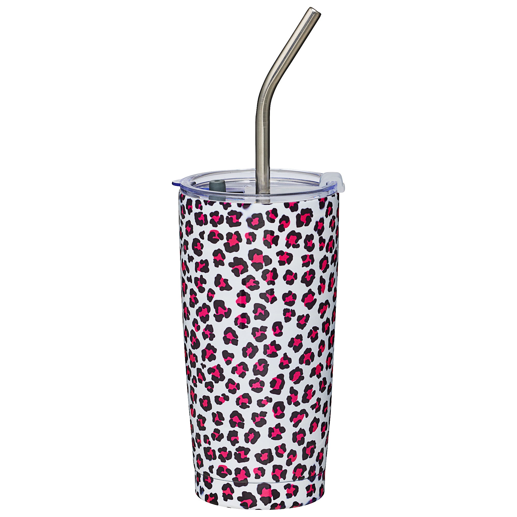 Double Walled Smoothie & Coffee Cup Pink Leopard – The Reject Shop