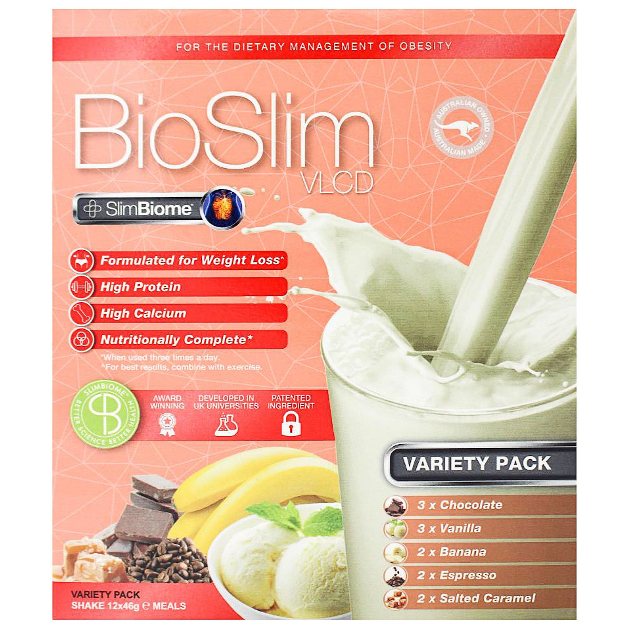 BioSlim VLCD Shake Variety 12x46g – The Reject Shop