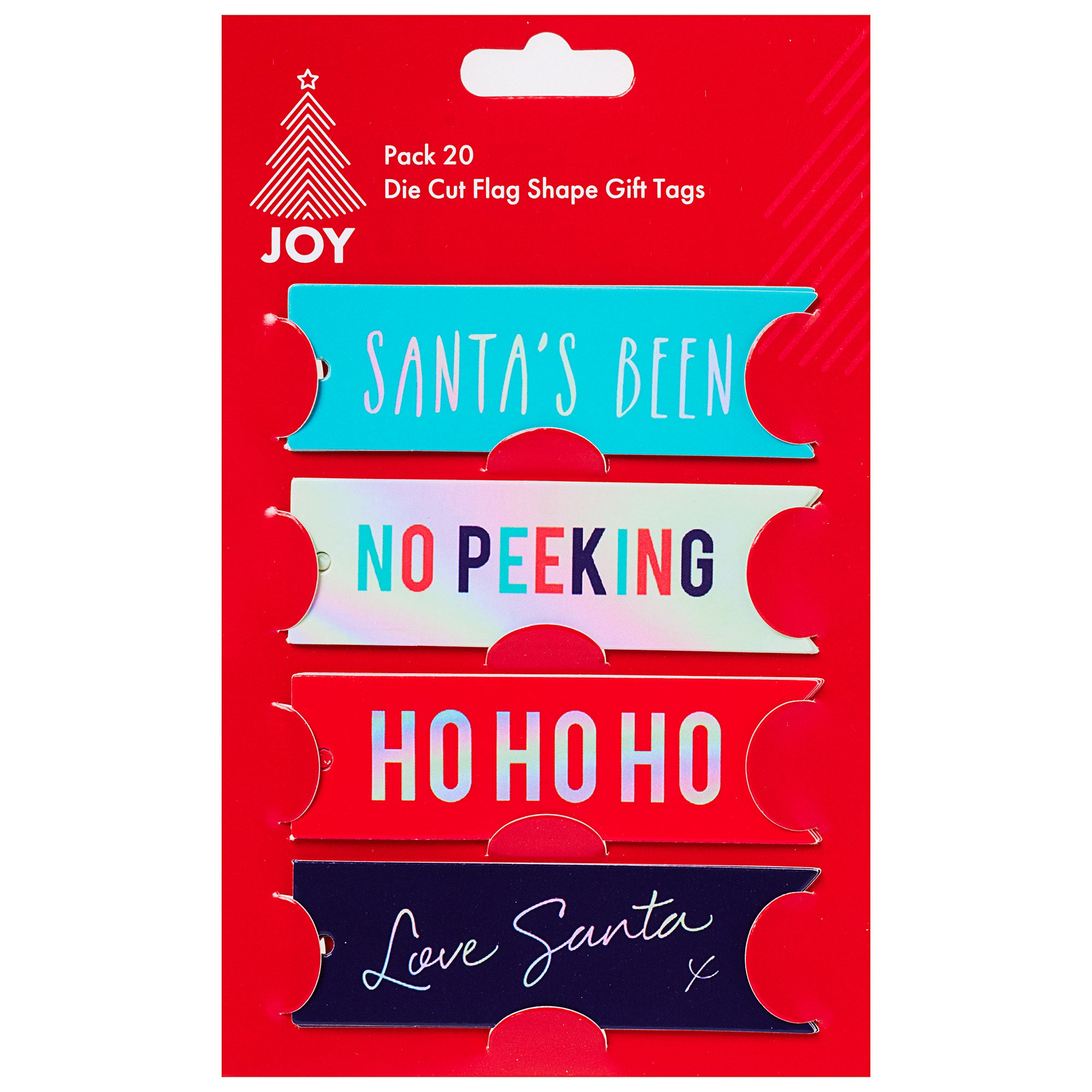 Christmas Die Cut Flag Shape Gift Tags Shaped 2pk – The Reject Shop