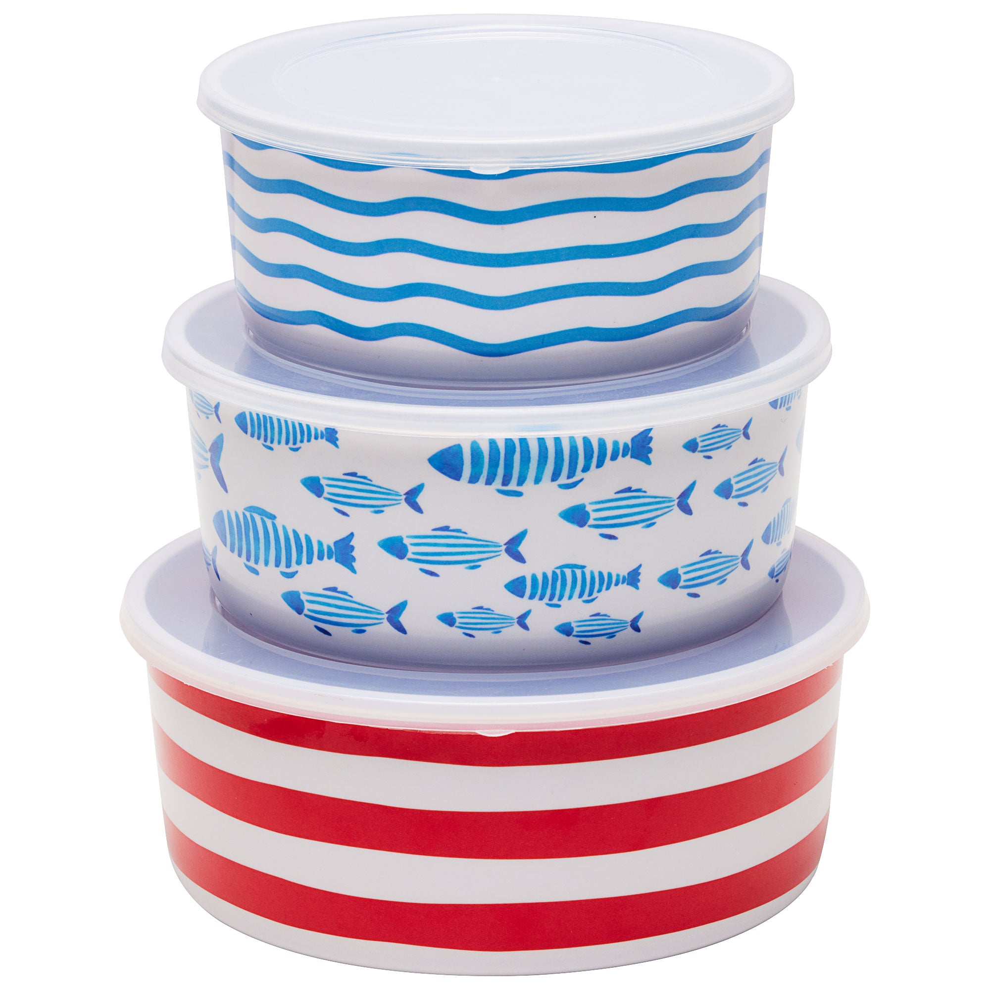 3pc Nautical Melamix Container Set – The Reject Shop